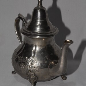 Moroccan Teapot Handmade Silverplated Moroccan Copper Teapot | Modern ...