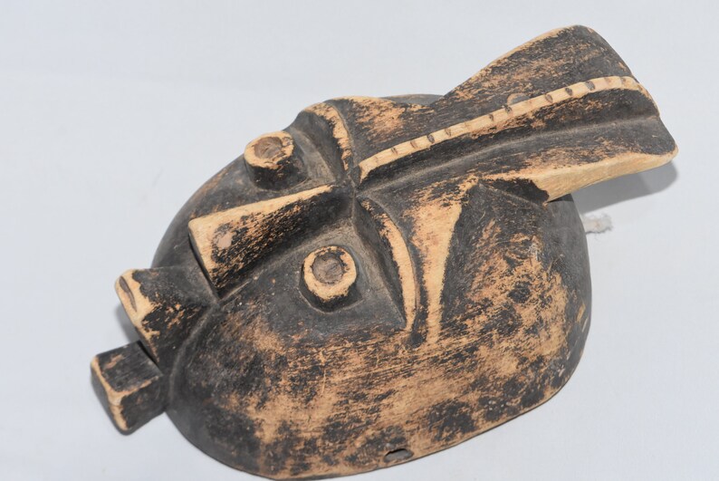 Nigerian Wood Wall Mask ,igbo Mask Black, Tuareg Sahara, Antique ...
