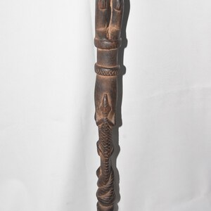 Cane-walking Stick Tuareg , Vintage Handmade Hand-carved Wooden Walking ...