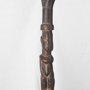 Cane-walking Stick Tuareg , Vintage Handmade Hand-carved Wooden Walking ...