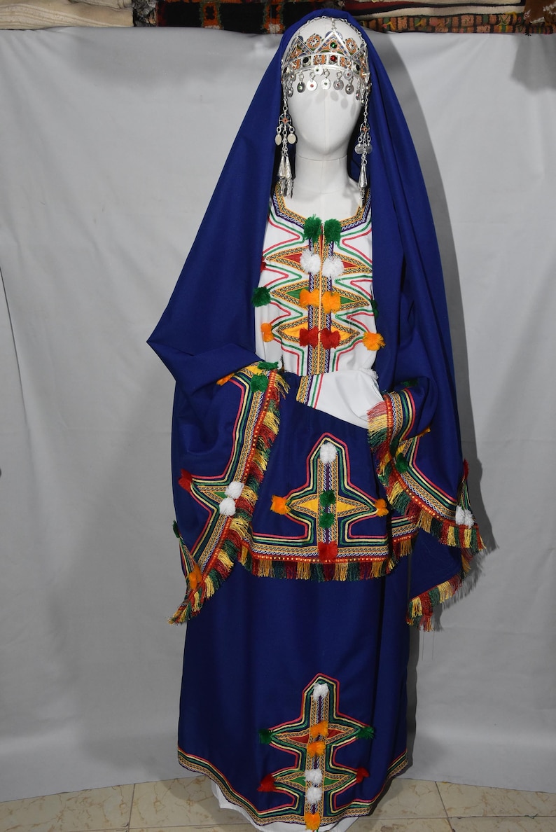 Berber Set Dress Amazigh Cloth Set 4 Piece Headdress Berber | Etsy