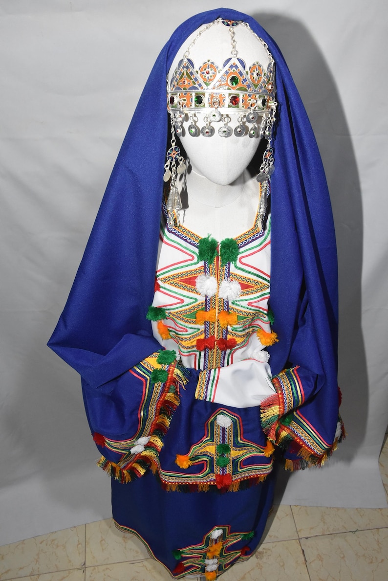 Berber Set Dress Amazigh Cloth Set 4 Piece Headdress Berber | Etsy