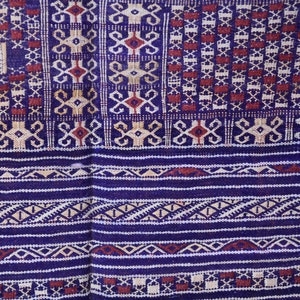 Moroccan Tuareg Rug Blue Handwoven Kilim , Moroccan Berber Area Rug ...