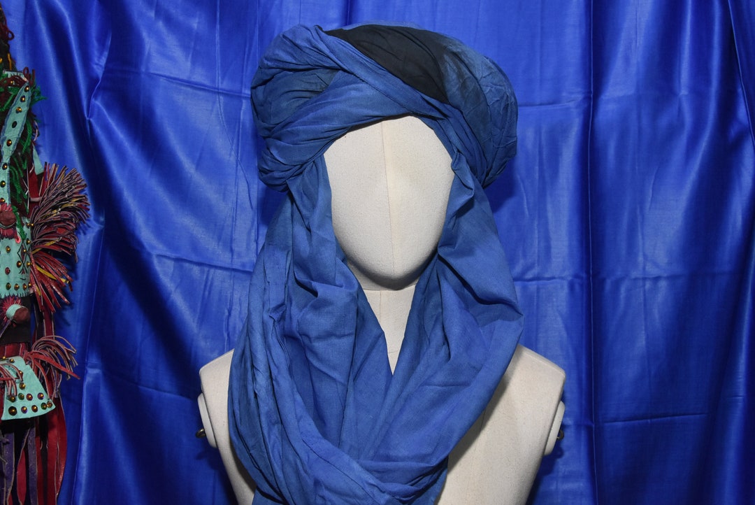 Touareg Bleu Turban Indigo , écharpe désert , écharpe sahara , écharpe ...