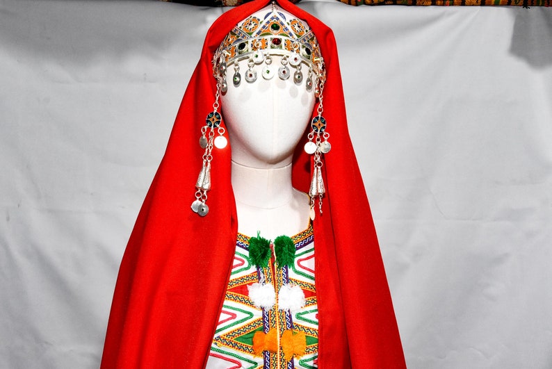 Berber Set Dress Amazigh Cloth Set 4 Piece Headdress Berber | Etsy