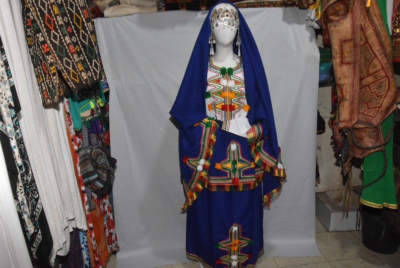 Berber Set Dress Amazigh Cloth Set 4 Piece Headdress Berber Caftan and ...