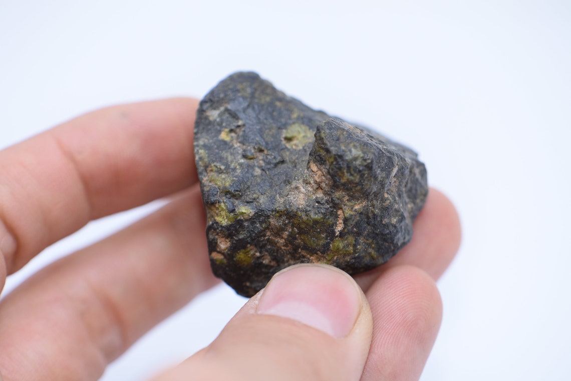 Weird Crystal-Studded Meteorite Green Crystal Meteorite Fell | Etsy