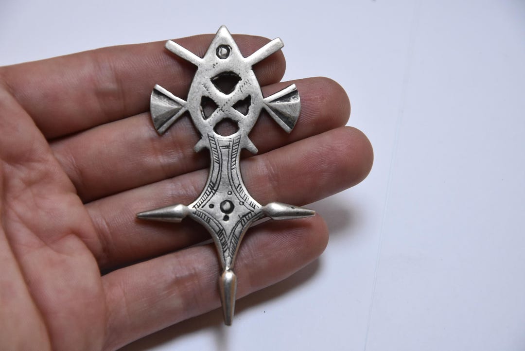 Tuareg Southern Cross Silver Old 1920s Pendant Necklace Southern Sahara ...