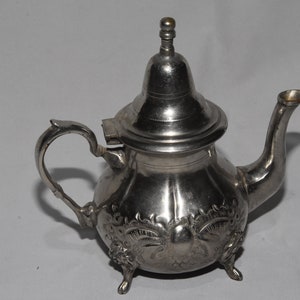 Moroccan Teapot Handmade Silverplated Moroccan Copper Teapot | Modern ...
