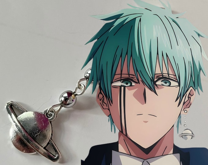 Mashle: Magic and Muscles Lance Crown Earring Silver Saturn - Etsy