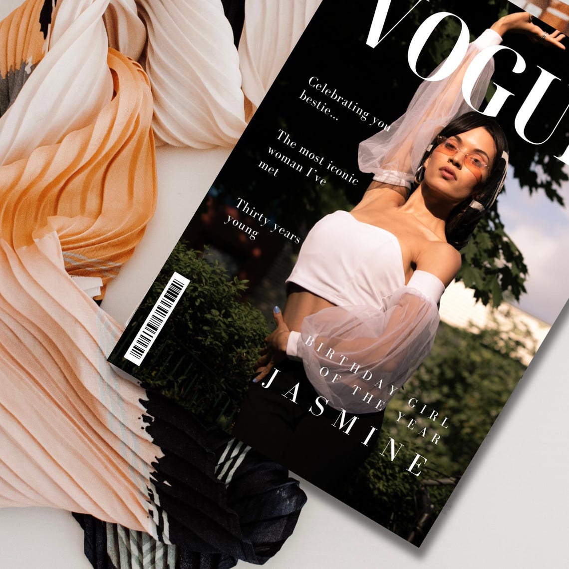 Modèle de magazine de mode Vogue, modèle de toile modifiable, magazine ...