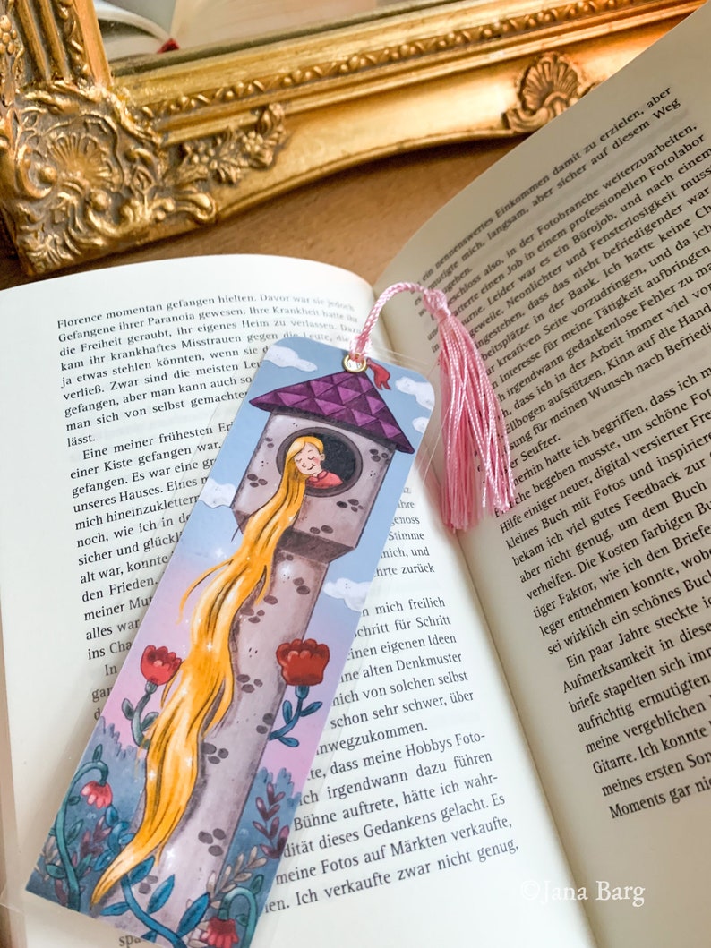 Bookmark Rapunzel Laminated - Etsy