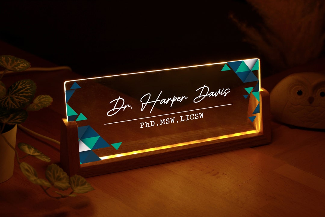 Personalized Doctor Gift - Desk Name Plate Custom - Name Plate for Desk ...