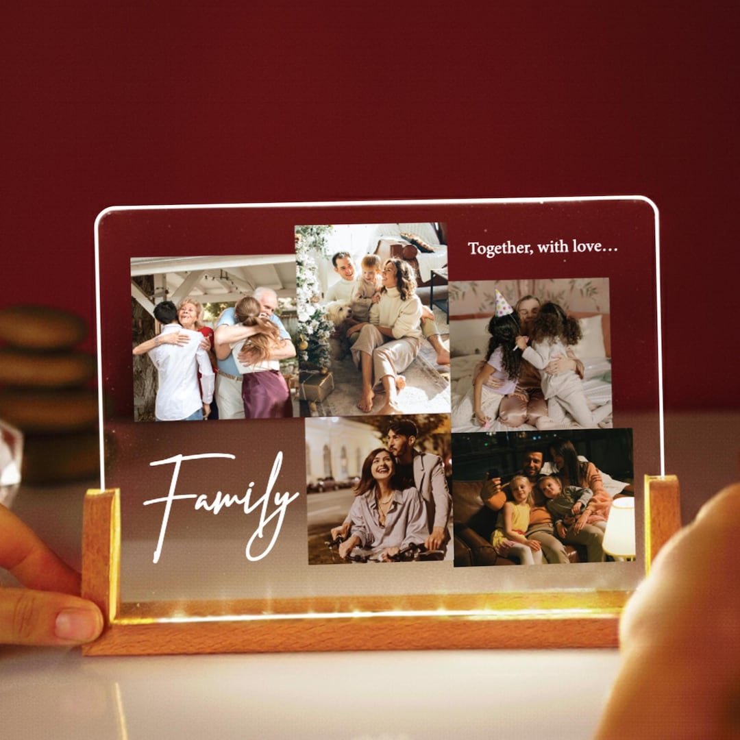 Personalized Photo Collage Led Light: Custom Family Gift, Personalised ...