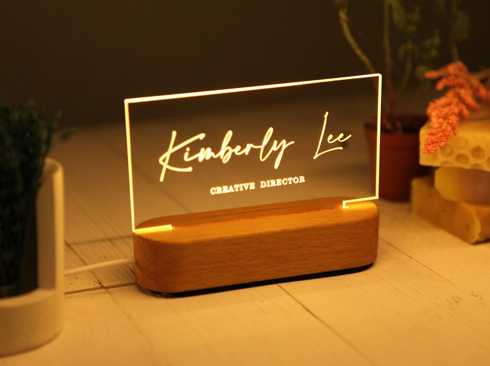 Custom Name Plate for Desk Accessories - Custom Name Sign Gifts ...