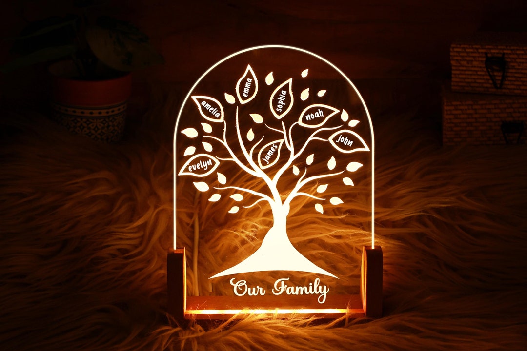 Personalized Our Family Tree Light - Mom Birthday Gift - Gift for Mom ...