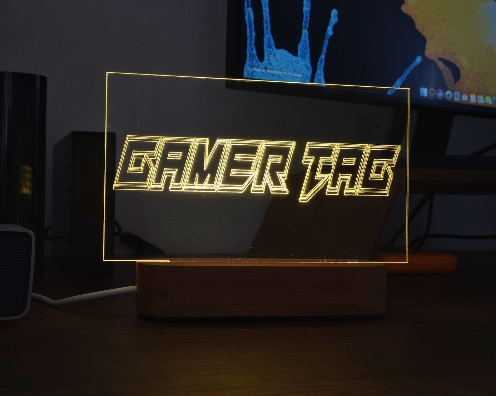 Gamer Tag Sign Gamertag Light Led Gamertag Gaming Tag | Etsy