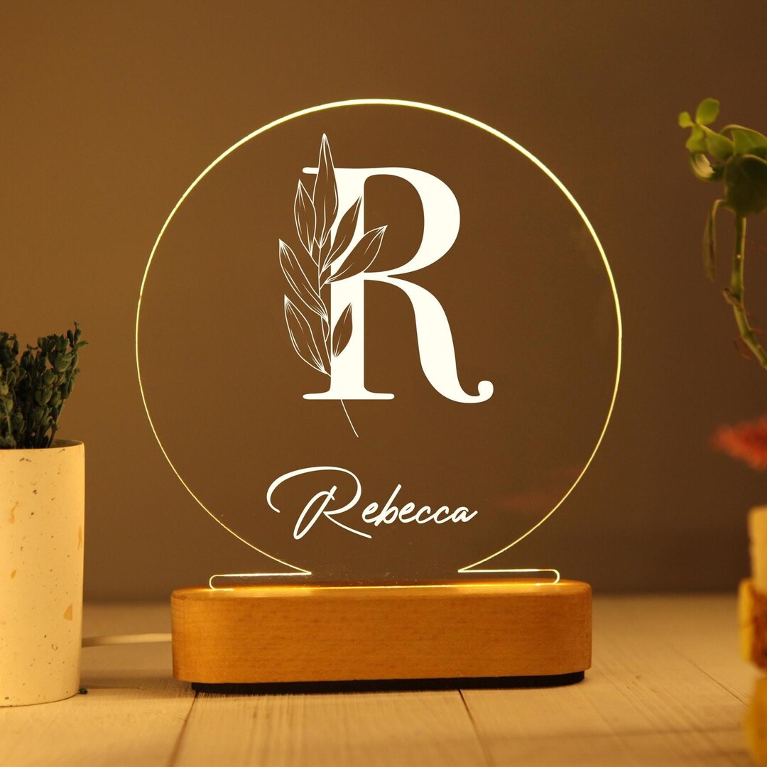 Custom Night Light With Name - Name Alphabet Night Light - Kids Room ...