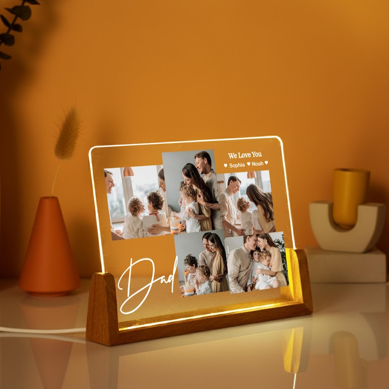 Personalized Photo Collage Led Light: Custom Family Gift, Personalised ...