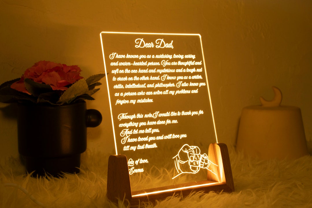 Personalized Hand-written Letter for Dad , Father's Day Gift, Birthday ...