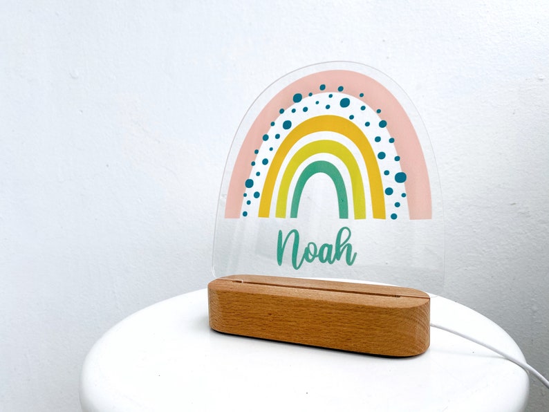 Personalized Rainbow Nightlight - Rainbow Nursery - Kids Bedroom ...