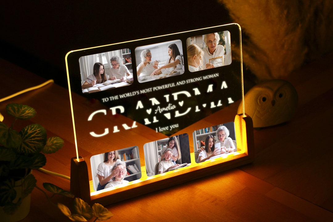 Photo Memories in Light, Christmas for Family, Grandma's Night Lamp ...