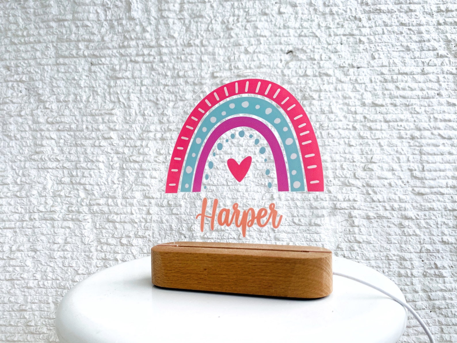 Personalized Rainbow Nightlight - Rainbow Nursery - Kids Bedroom ...