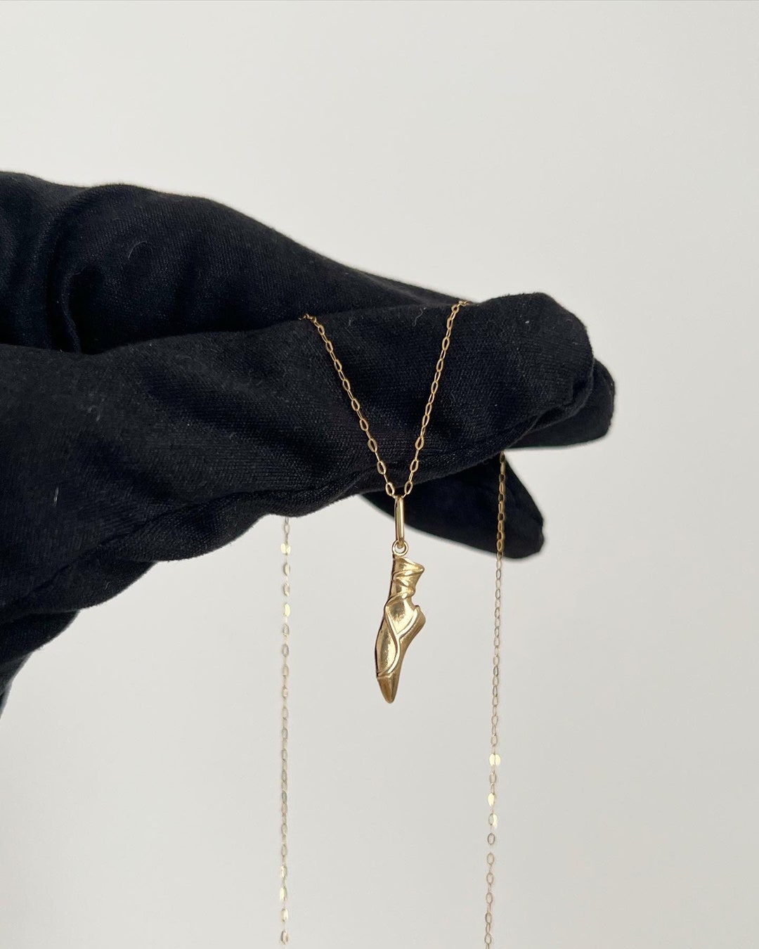 Unique 18K Solid Gold Ballerina Charm, Valentines Gift, Gift for Her ...