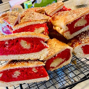 Bahug Bahug Pande Pula Burikat Red Velvet Pudding Pinoy Bread - Etsy