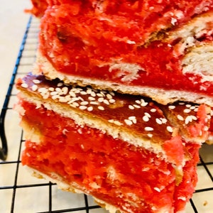 Bahug Bahug Pande Pula Burikat Red Velvet Pudding Pinoy Bread - Etsy