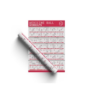 Medicine Ball Workout Chart, Poster Print, Gym Workout Exercise Chart ...
