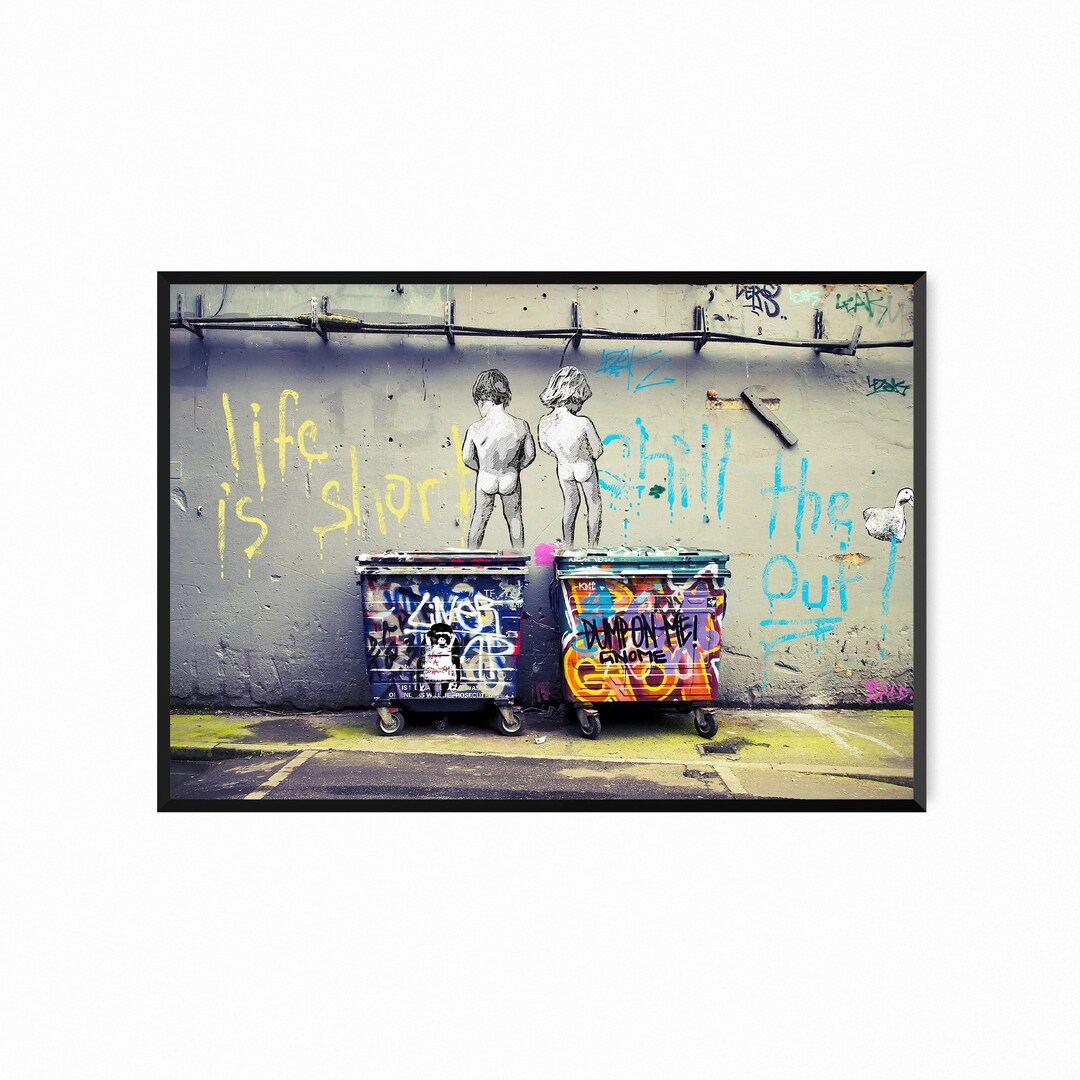 Banksy Wall Art Life is Short Poster Print A5 A4 Poster Unframed Print ...