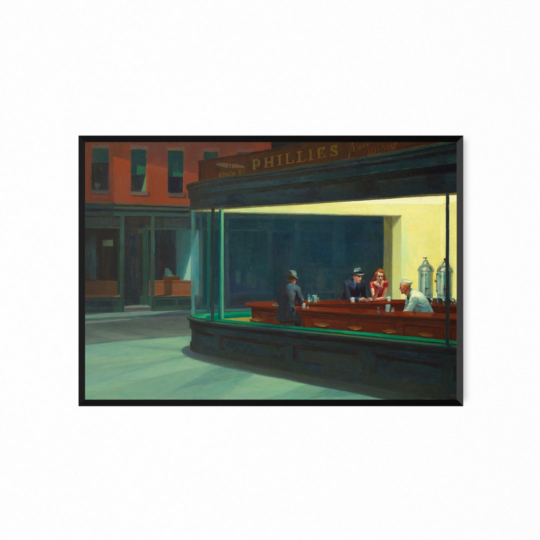 Edward Hopper Poster Edward Hopper Nighthawks Print Artwork Modern Art ...