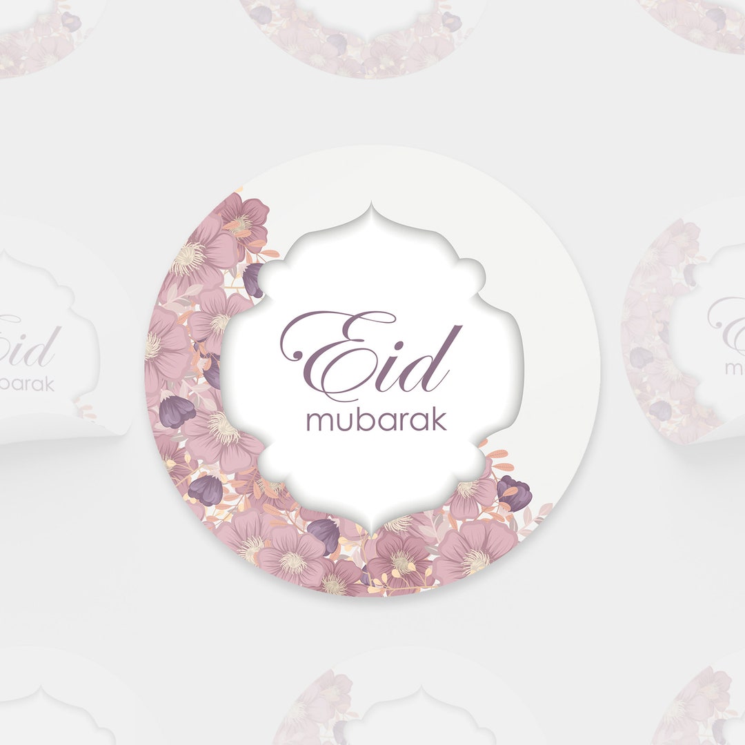 Eid Mubarak Celebration Stickers, Gift Labels Seals, Islamic ...