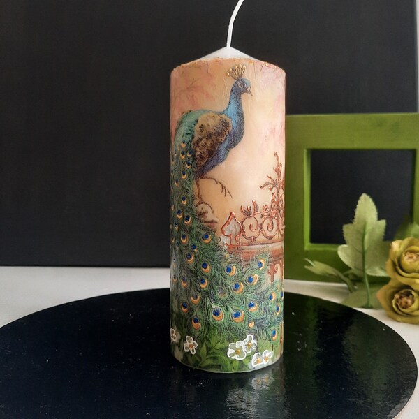 Peacock Candles - Etsy