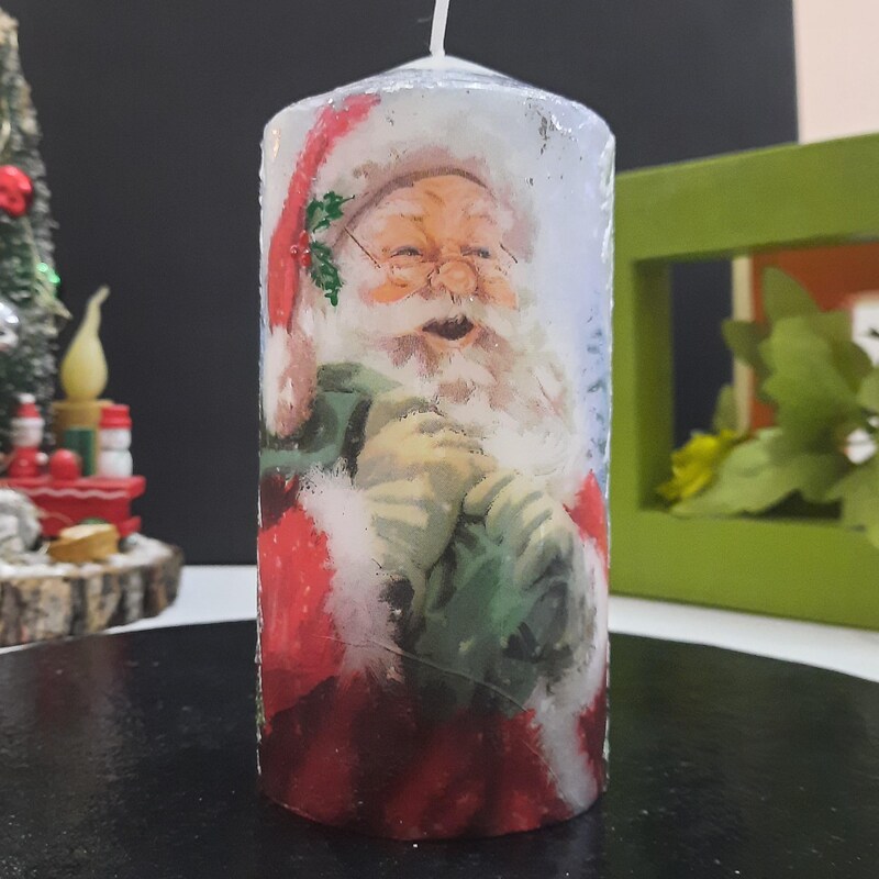 Santa Candles - Etsy