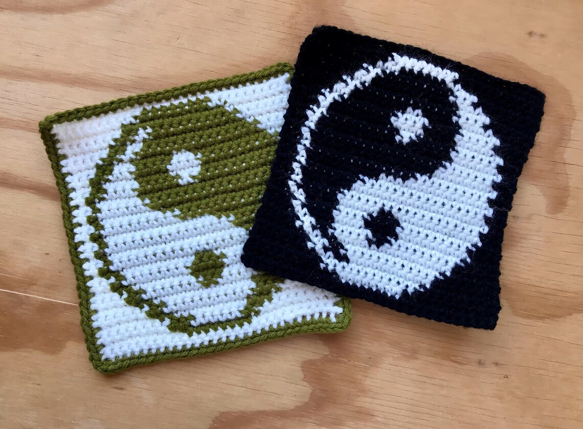 Yin Yang Square Crochet Pattern Yin Yang Square Crochet - Etsy