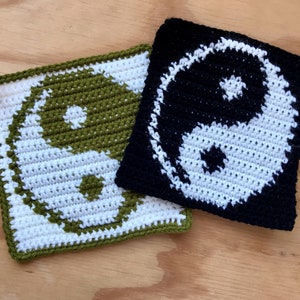 Yin Yang Square Crochet Pattern, Yin Yang Crochet Tapestry Graph ...