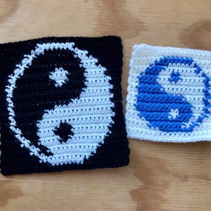 Yin Yang Crochet Square Pattern, Tapestry Graph (PDF Download) - Etsy