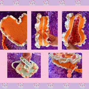 Heart Cake Purse Crochet Pattern, Heart Cake Bag Crochet Pattern, Cute ...