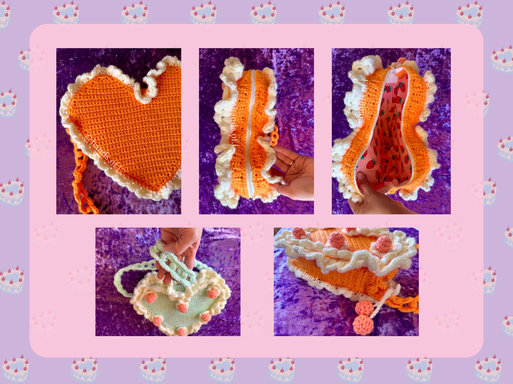 Heart Cake Purse Crochet Pattern Heart Cake Bag Crochet - Etsy