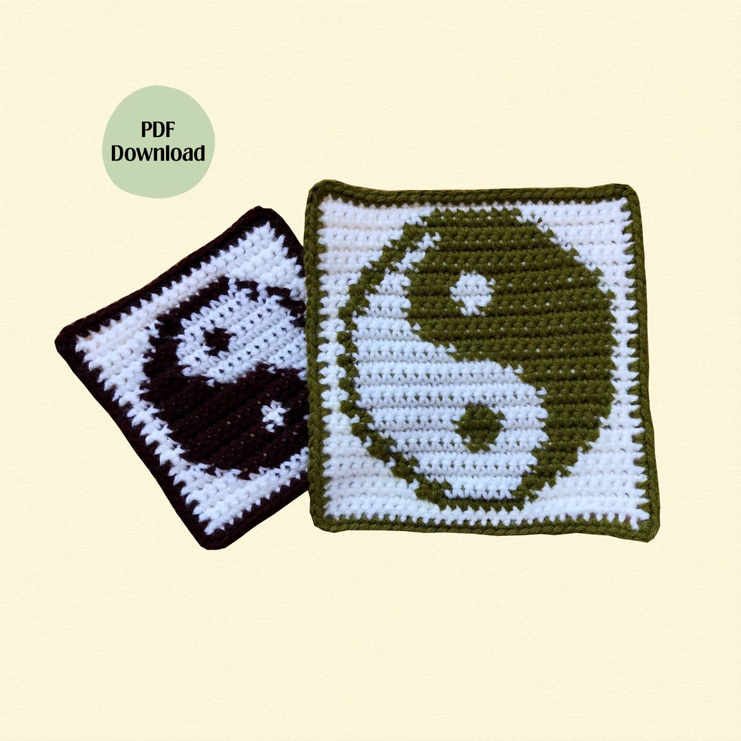Yin Yang Crochet Square Pattern, Tapestry Graph (PDF Download) - Etsy