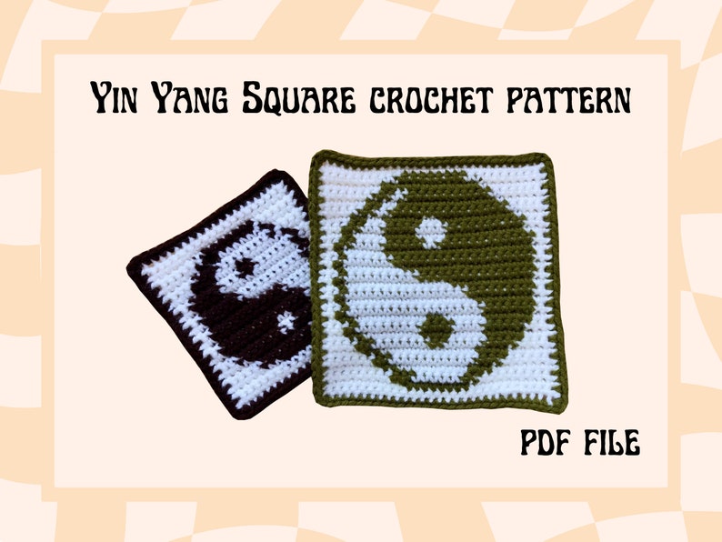 Yin Yang Crochet Square Pattern, Tapestry Graph (PDF Download) - Etsy