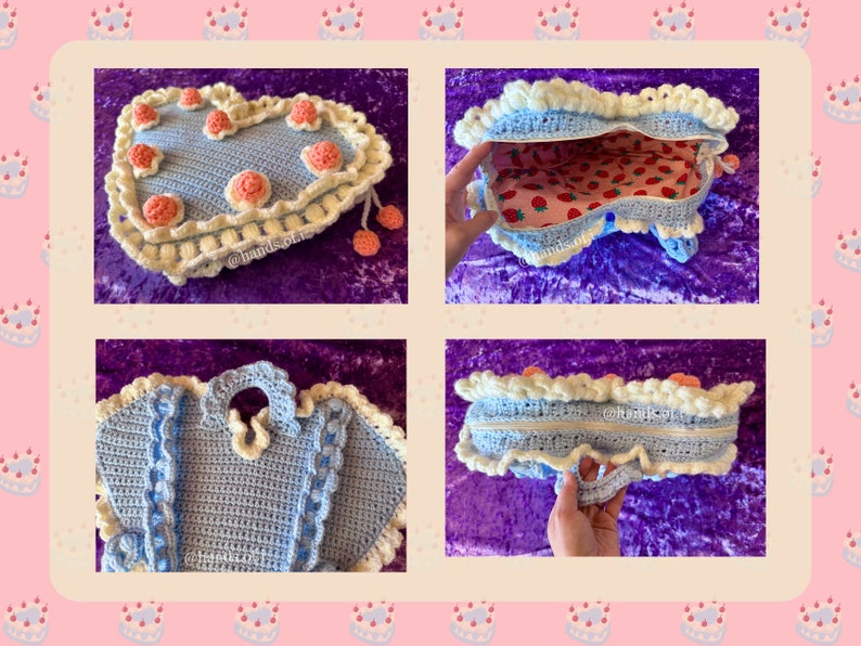 Heart Cake Backpack Crochet Pattern Crochet Backpack Pattern - Etsy