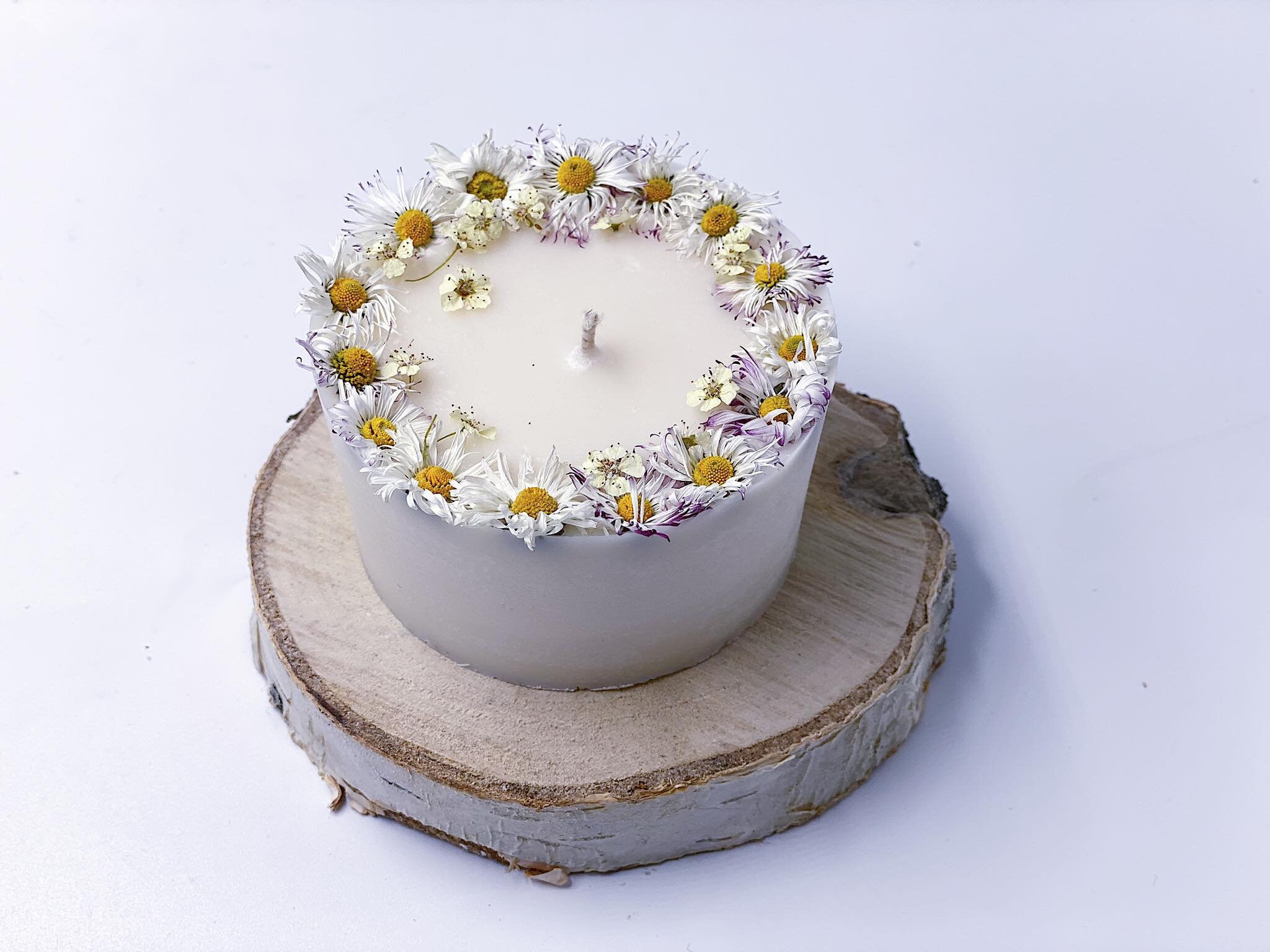 Eco Soy Wax Candle / Dried Flower Candle / Botanical Candle / Home ...