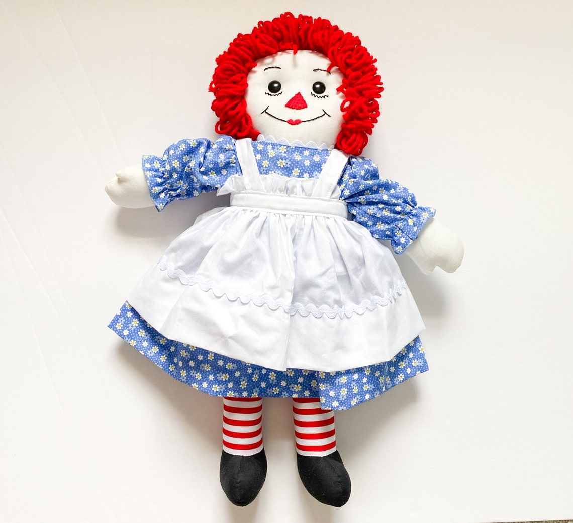 20 Inch Plush Doll, Rag Doll, Handmade Raggedy Ann Doll, 20 Inch Doll ...