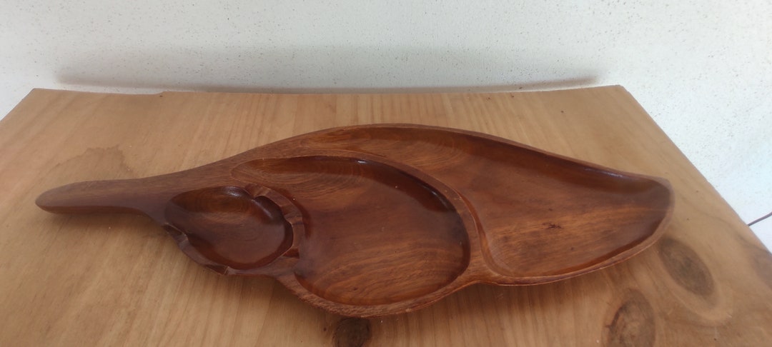 Vintage Wooden Haitian Serving Platter/appetizer Tray/hors - Etsy
