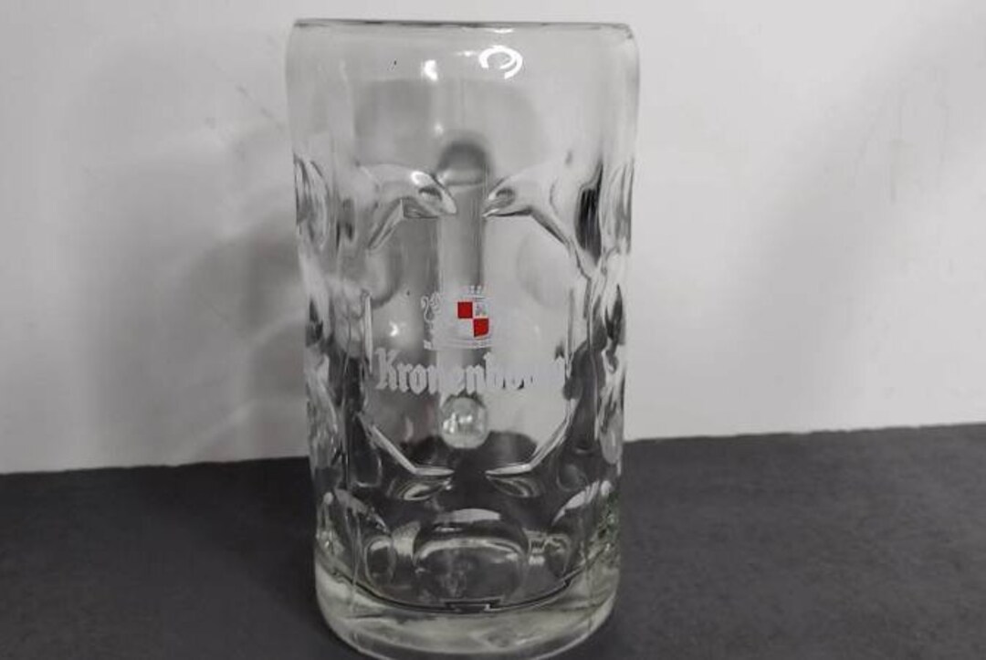 Beer Mug 1 Liter Kronenbourg Mug Beer Bar Large Glass - Etsy