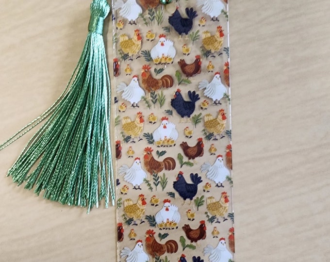 Bookmark, Chicken Bookmark, Chickens, Rooster Bookmark, Chicken Print ...