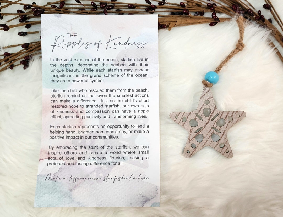Ripples of Kindness, Starfish Ornament, Starfish Ornament, Car Charm ...
